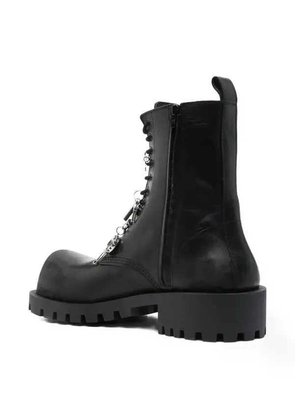 Balenciaga Hummer Lace-up Boots - Black