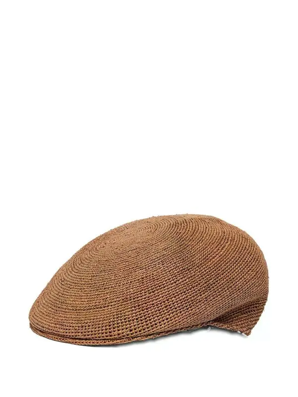 Borsalino Raffia Crochet Flat Beret