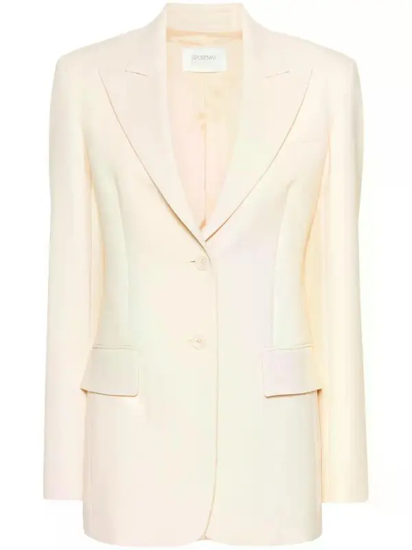 Sportmax Single-breasted Virgin Wool-blend Blazer