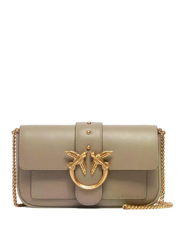 Pinko Leather Mini Bag With Love Birds Buckle