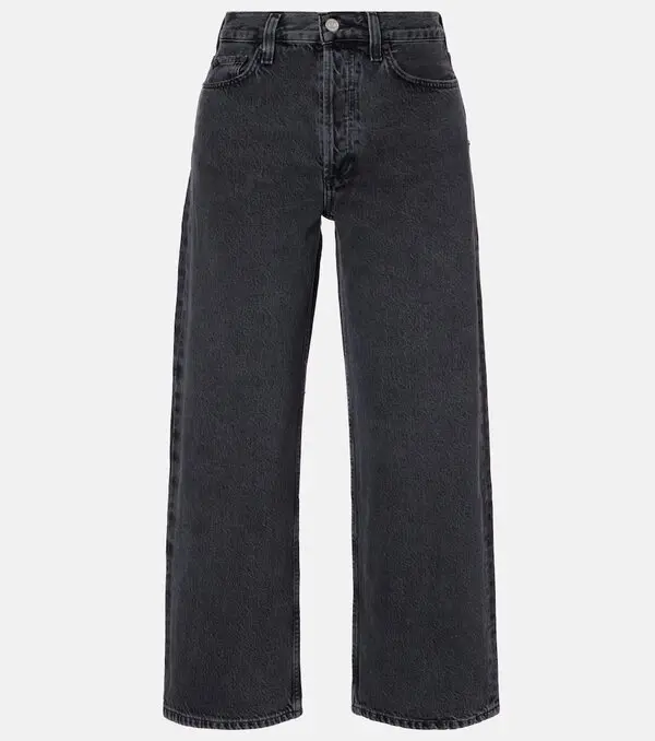 AGOLDE Arc Cropped Mid-rise Wide-leg Jeans