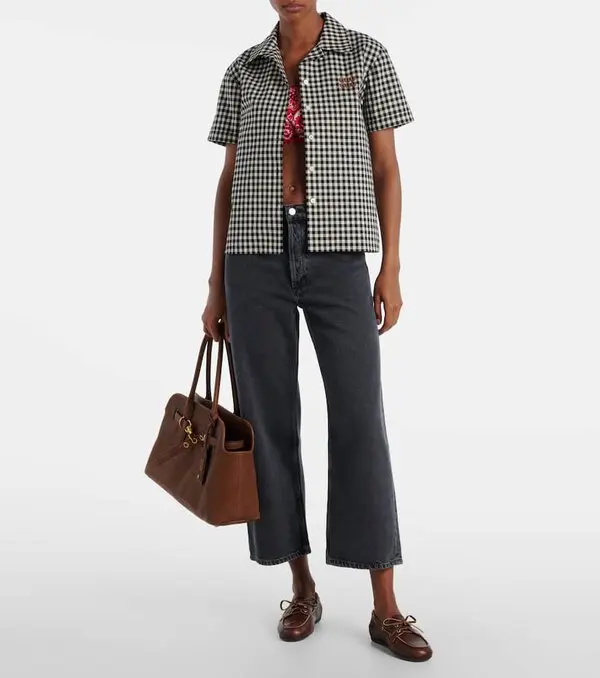 AGOLDE Arc Cropped Mid-rise Wide-leg Jeans