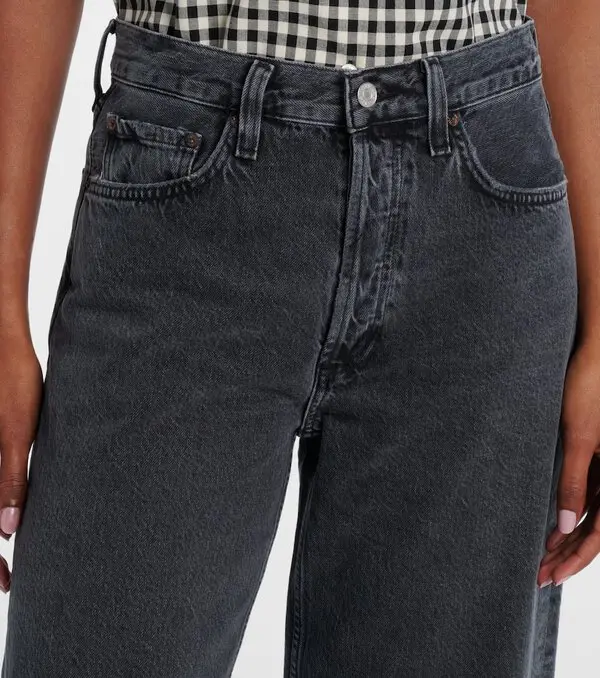 AGOLDE Arc Cropped Mid-rise Wide-leg Jeans