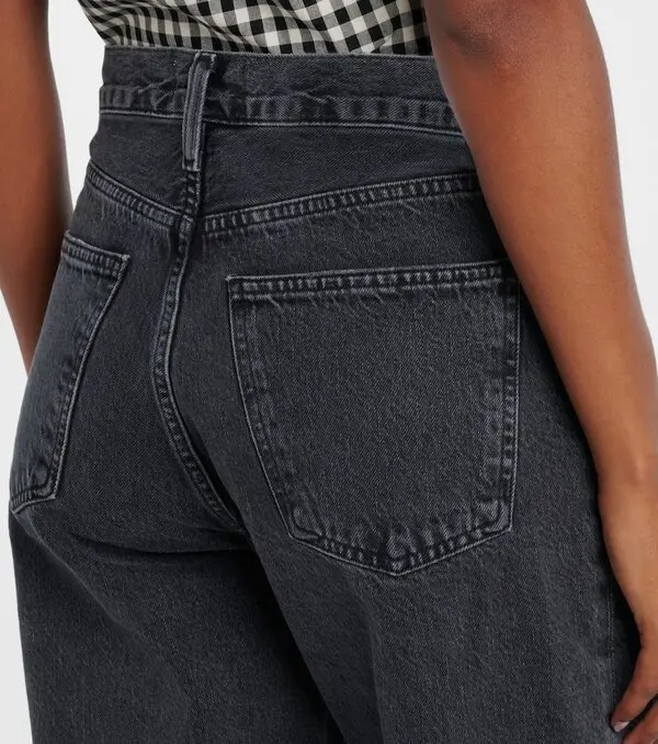 AGOLDE Arc Cropped Mid-rise Wide-leg Jeans
