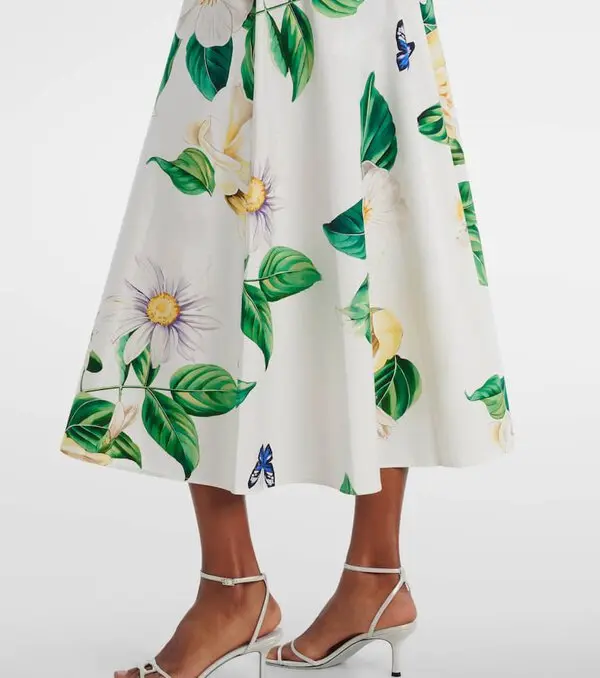 LEO LIN Bianca Floral Cotton Shirt Dress - Multicoloured | Editorialist