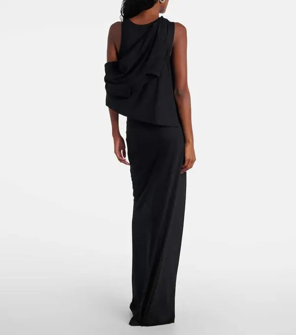 Coperni Layered Cotton-blend Jersey Maxi Dress