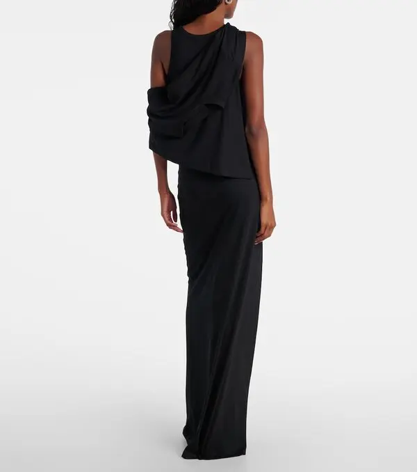 Coperni Layered Cotton-blend Jersey Maxi Dress