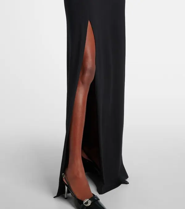 Coperni Layered Cotton-blend Jersey Maxi Dress