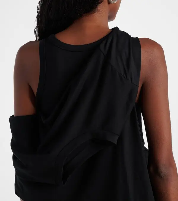 Coperni Layered Cotton-blend Jersey Maxi Dress