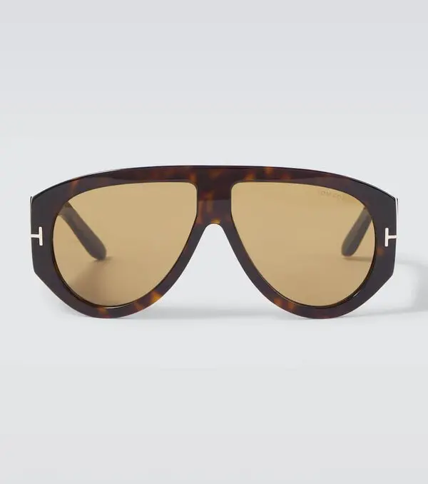 TOM FORD Bronson Aviator Sunglasses - Brown