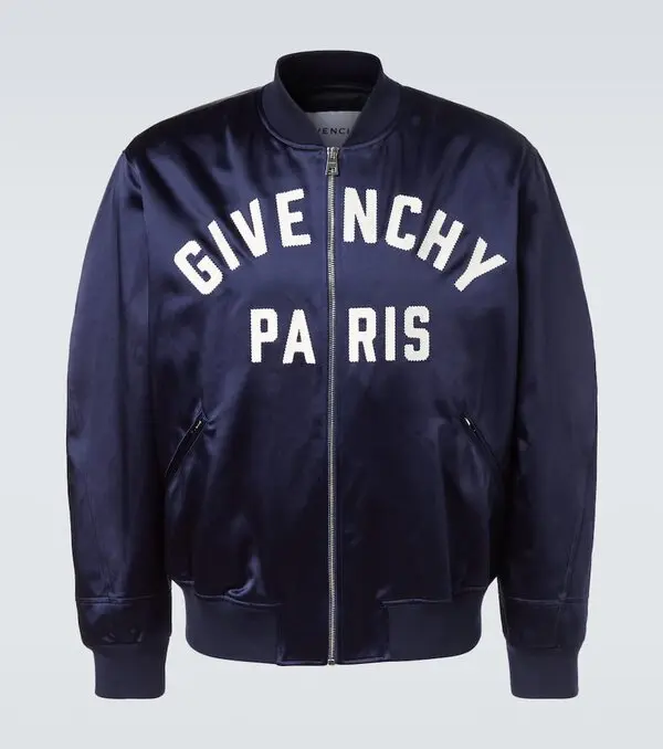 Givenchy Paris Satin Blouson - Blue