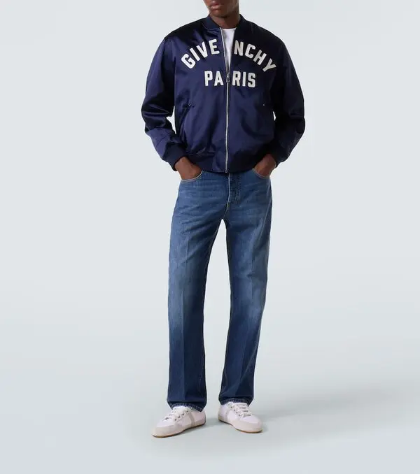 Givenchy Paris Satin Blouson - Blue