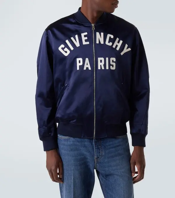 Givenchy Paris Satin Blouson - Blue