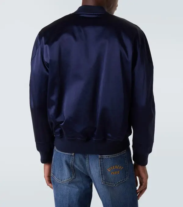 Givenchy Paris Satin Blouson - Blue
