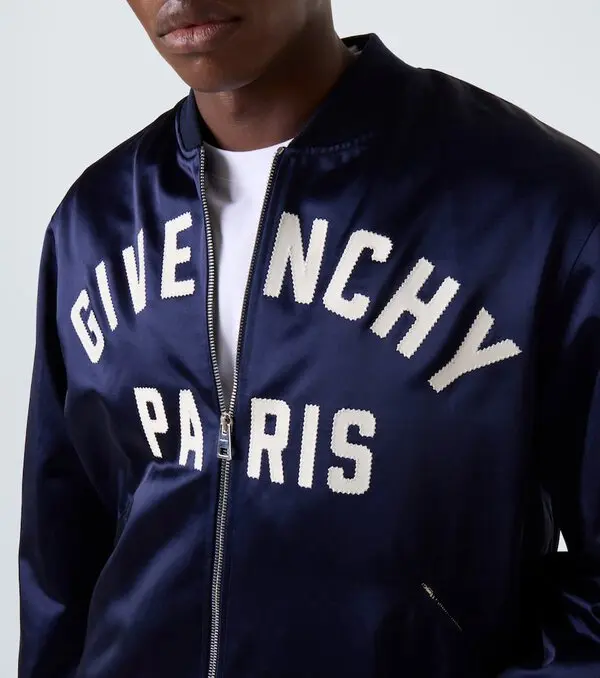 Givenchy Paris Satin Blouson - Blue
