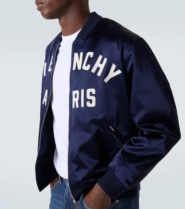 Givenchy Paris Satin Blouson - Blue