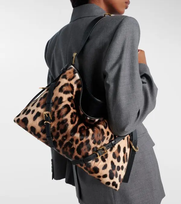 Givenchy Voyou Medium Leopard-print Shoulder Bag