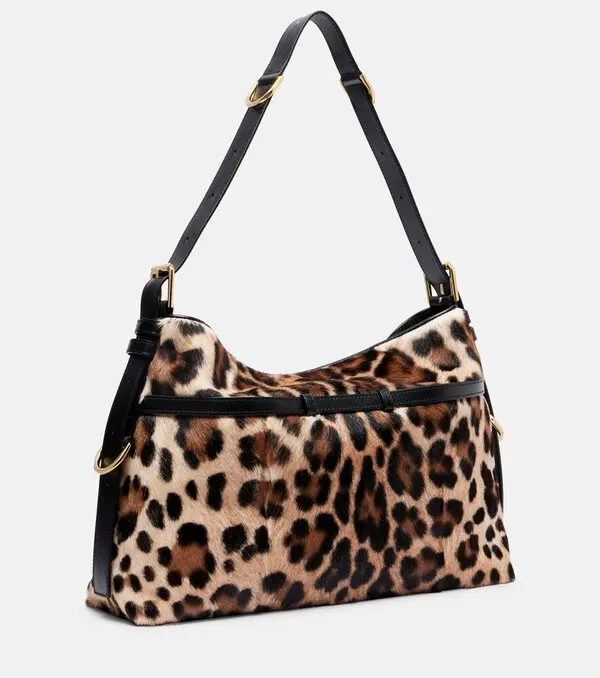 Givenchy Voyou Medium Leopard-print Shoulder Bag