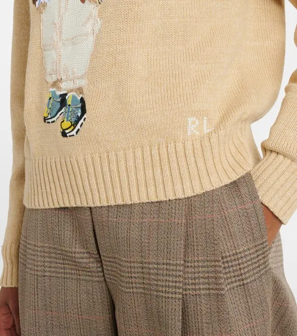 Polo Ralph Lauren Polo Bear Intarsia Cotton Sweater - Beige
