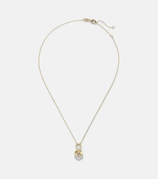 FOUNDRAE Resilience 18kt Pendant Necklace With Diamonds - Gold