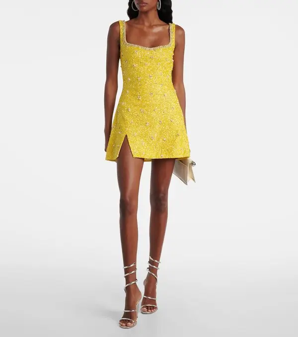 CLIO PEPPIATT Crystal-embellished Mini Dress