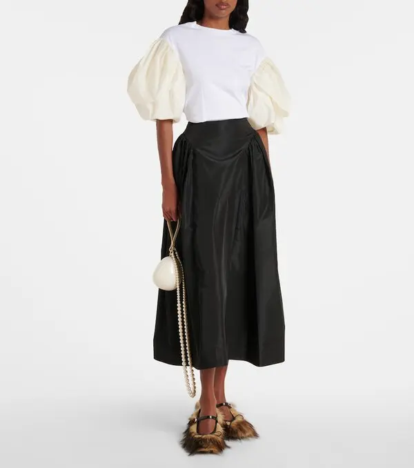Simone Rocha Faux Fur Trimmed Mules With Buckle Fastening