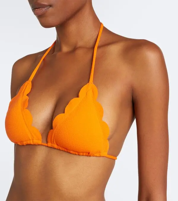 Marysia Broadway Scalloped Bikini Top - Orange