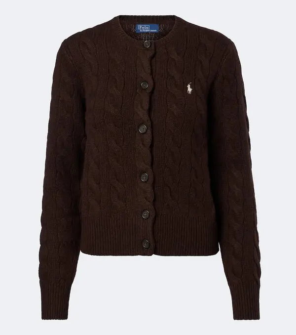 Polo Ralph Lauren Cable Knit Cardigan - Brown