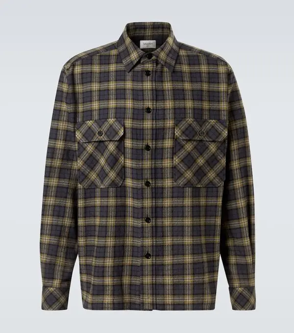 Saint Laurent Checked Wool Overshirt