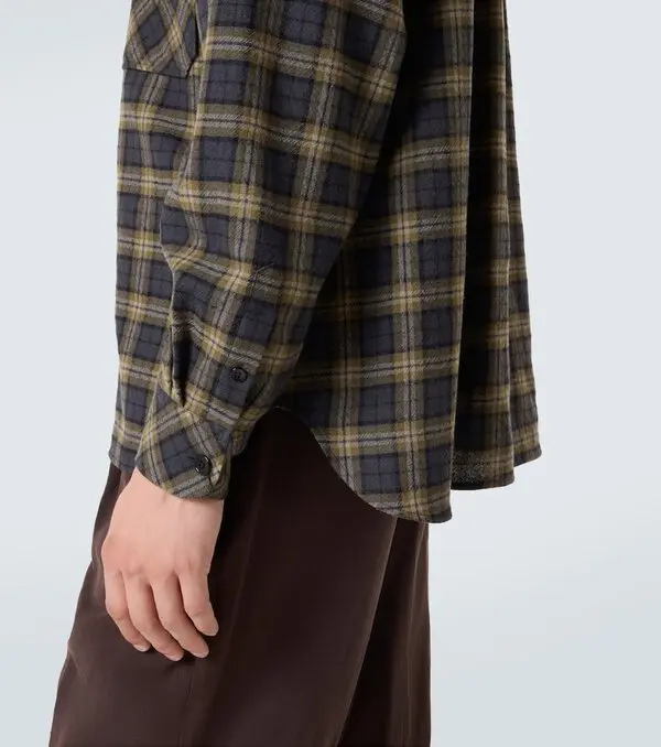 Saint Laurent Checked Wool Overshirt