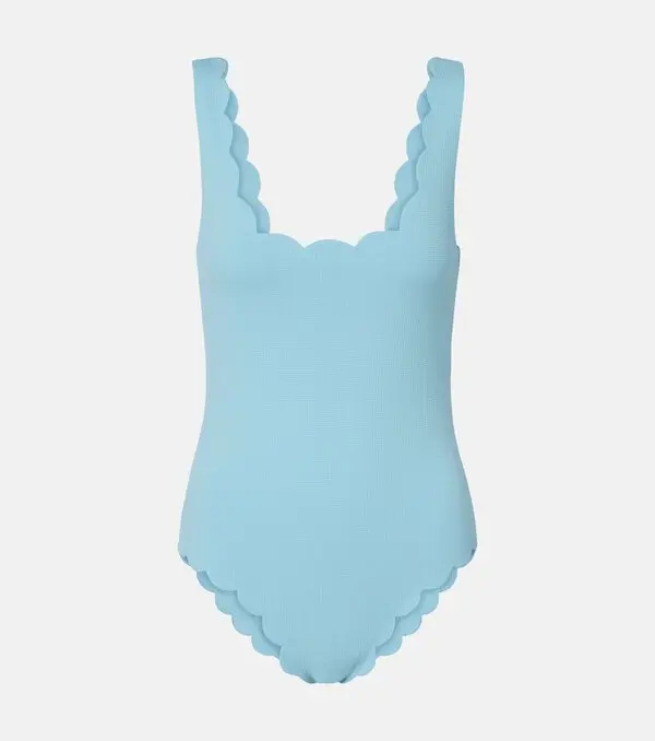 Marysia Palm Springs Scalloped Swimsuit - Blue