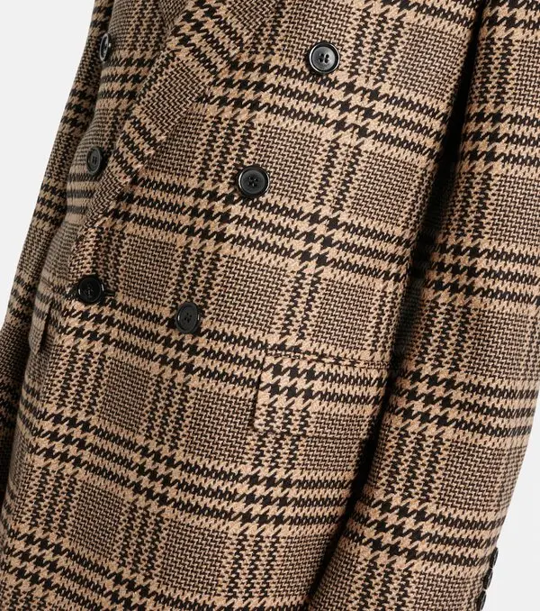 Saint Laurent Double-breasted Silk And Cashmere Blazer - Beige