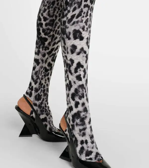 Norma Kamali Leopard-print Jersey Catsuit