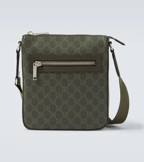 Gucci Gg Leather Crossbody Bag - Green