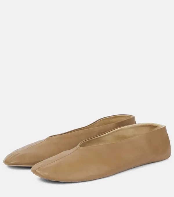 THE ROW - Stella Leather Ballet Flats