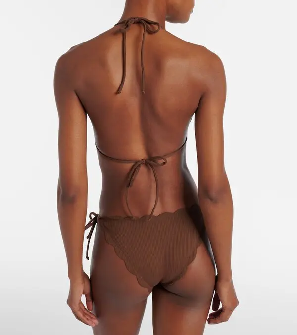 Marysia Mott Scalloped Bikini Bottoms - Brown