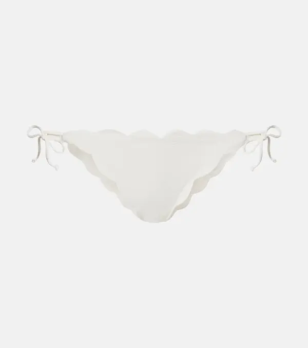 Marysia Mott Scalloped Bikini Bottoms - White