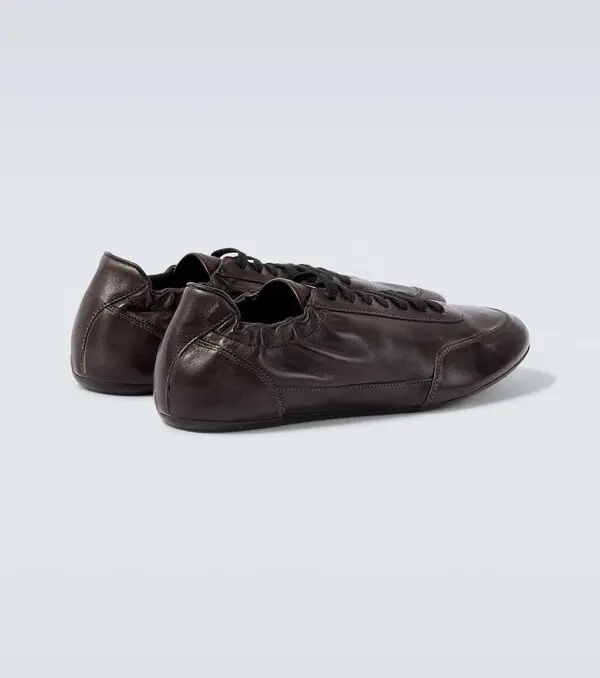 Prada Leather Sneakers - Brown
