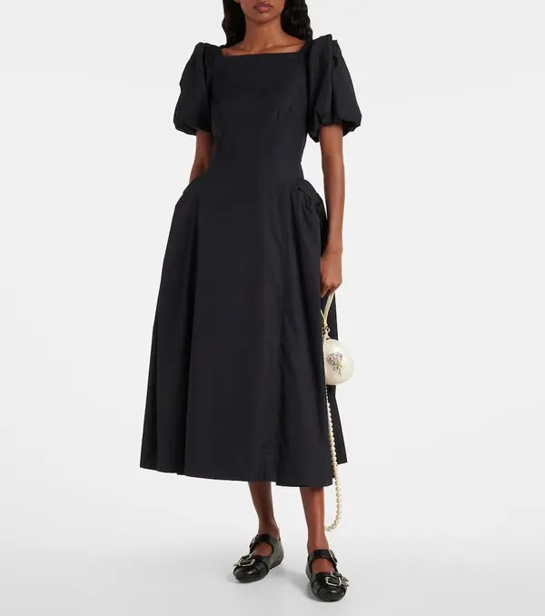 Simone Rocha Buckle Ballerina Leather Ballet Flats - Black