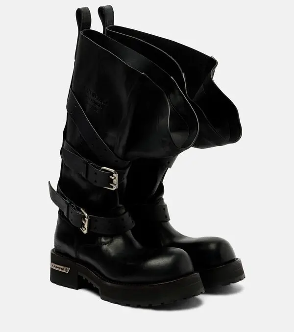 Balenciaga Venom Leather Combat Boots