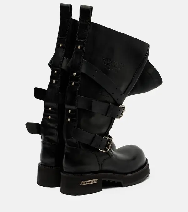 Balenciaga Venom Leather Combat Boots