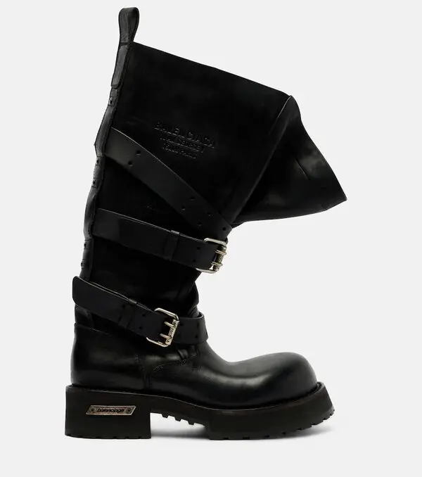 Balenciaga Venom Leather Combat Boots