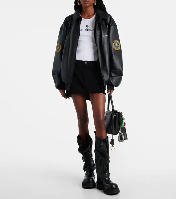 Balenciaga Venom Leather Combat Boots