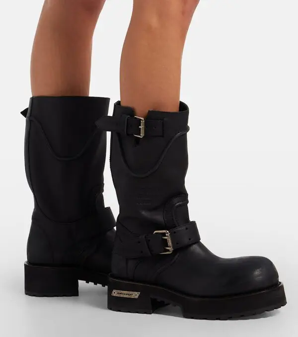 Balenciaga Venom Leather Combat Boots