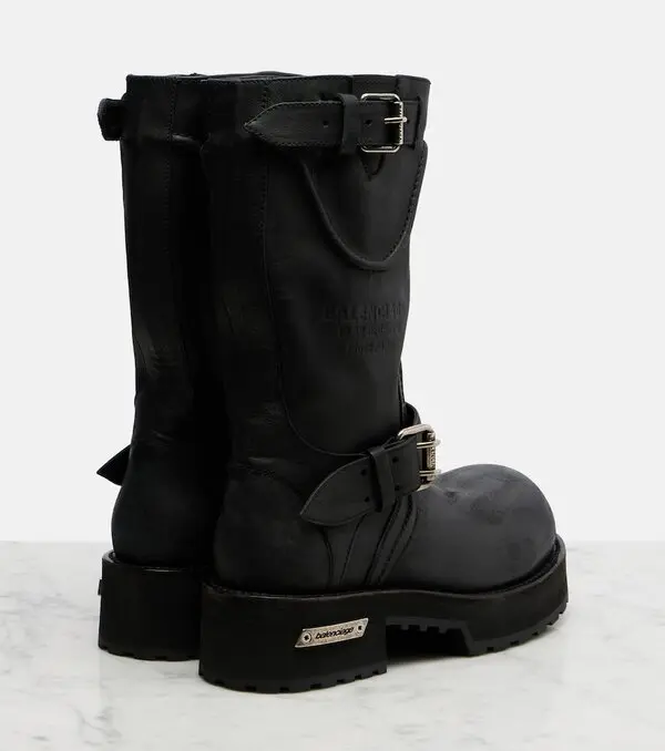 Balenciaga Venom Leather Combat Boots