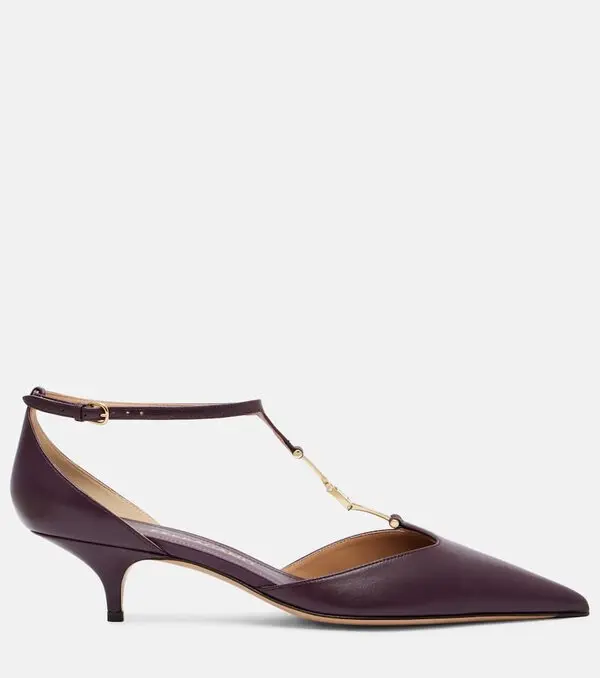 FERRAGAMO Traci 40 Leather Pumps
