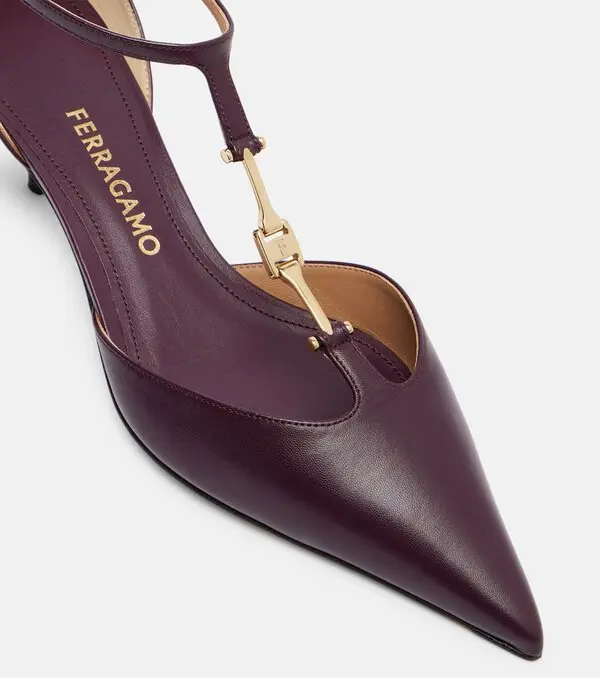 FERRAGAMO Traci 40 Leather Pumps