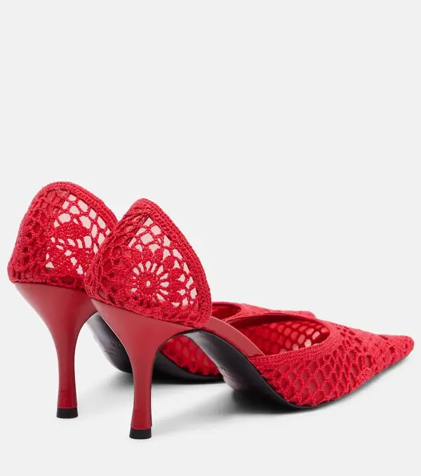 Magda Butrym Crochet Leather-trimmed Pumps