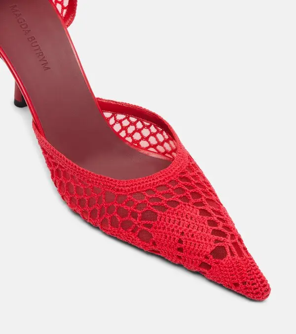 Magda Butrym Crochet Leather-trimmed Pumps