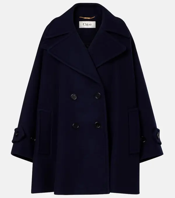 Chloé - Chloé Double-Breasted Oversized Wool-Blend Coat